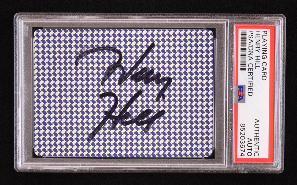 Henry Hill Signed 4 of Spades Playing Card (PSA) | Pristine Auction