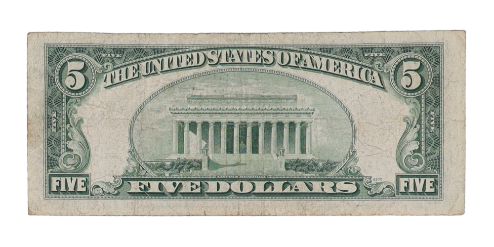1963 U.S. $5 Five Dollars Legal Tender Note - Red Seal | Pristine Auction