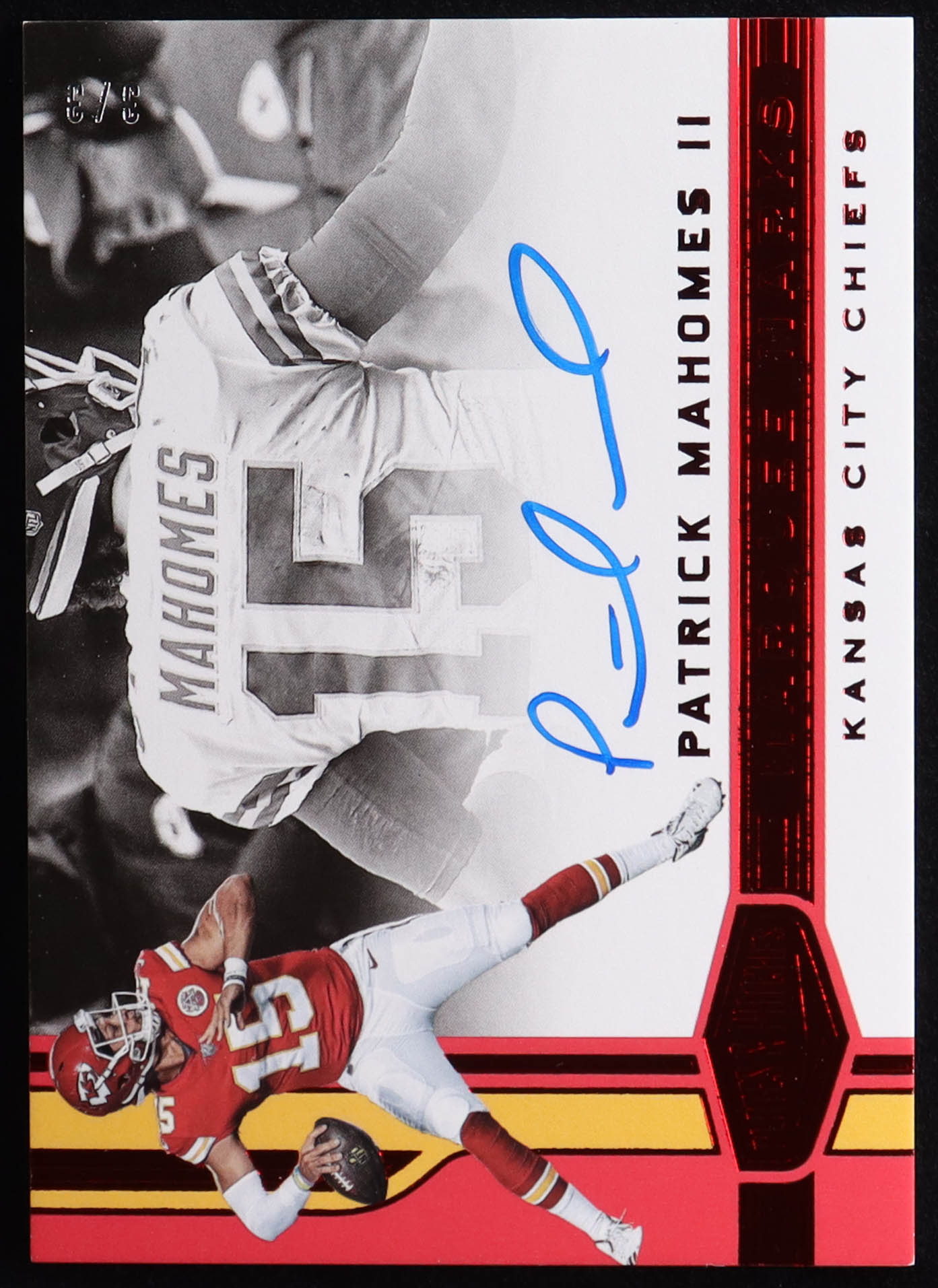 Patrick Mahomes II 2018 Panini Plates and Patches Marquee Marks Red #13 ...