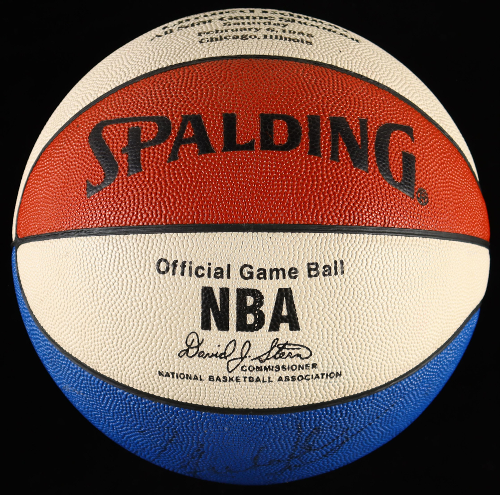 Michael Jordan & Larry Bird Signed LE NBA Game Ball Series Basketball ...
