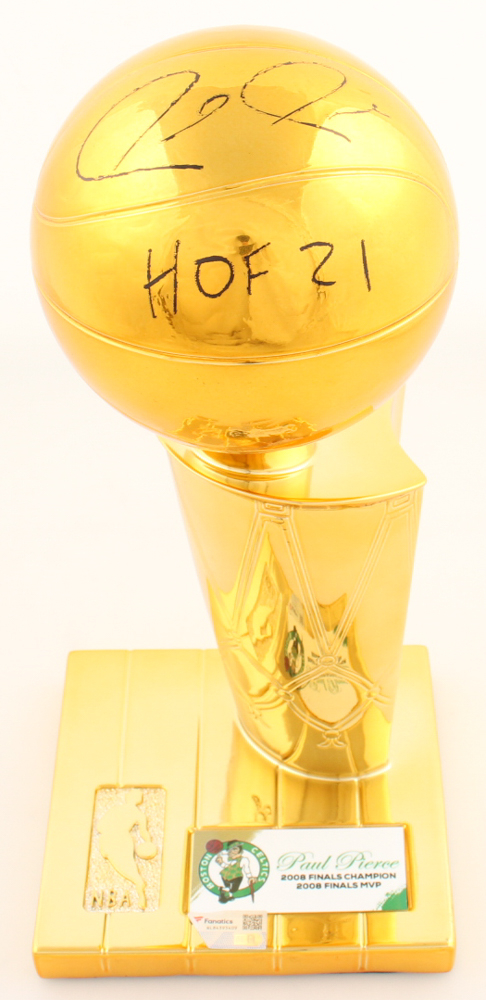 Paul Pierce Signed Celtics 2008 NBA Champions Replica Trophy Inscribed ...
