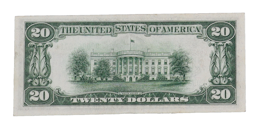 1934-A U.S. Legal Tender $20 Twenty Dollars Federal Reserve Note ...