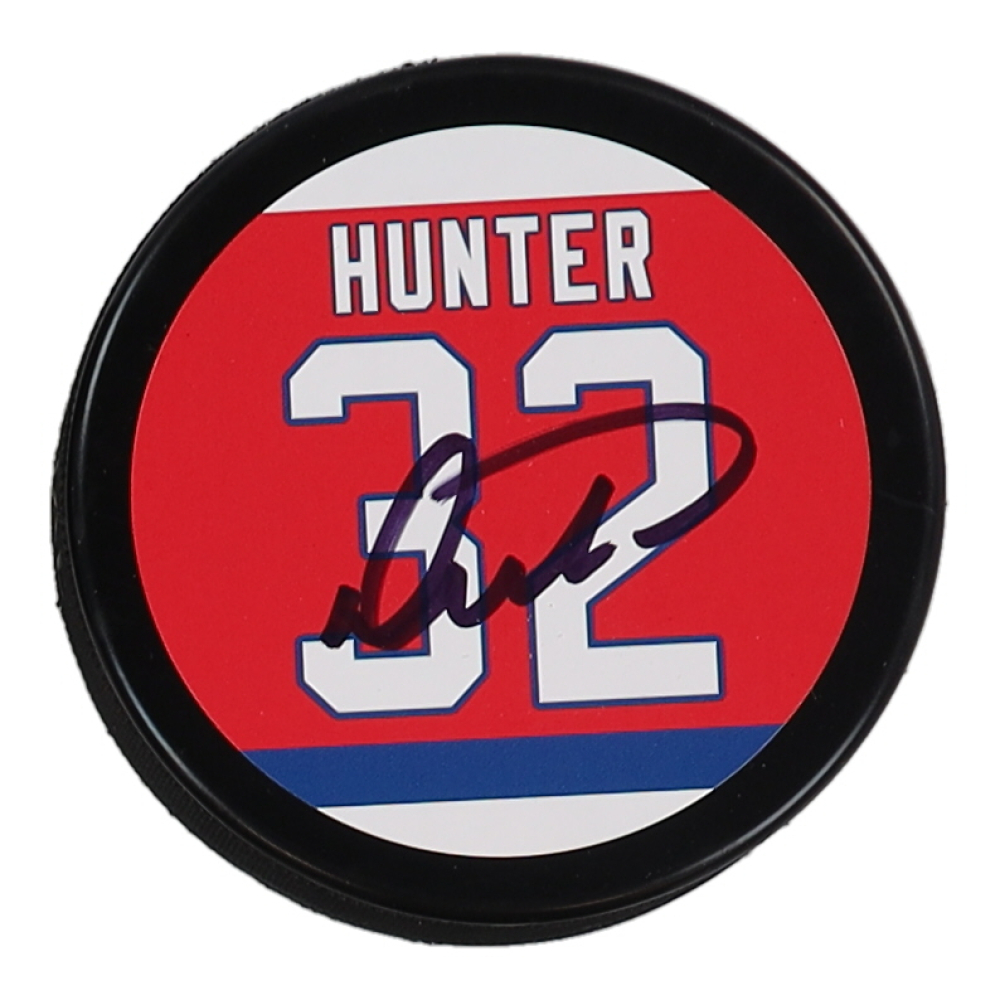 Dale Hunter Signed Capitals Logo Puck (JSA) | Pristine Auction