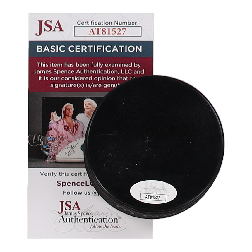 Dale Hunter Signed Capitals Logo Puck (JSA) | Pristine Auction