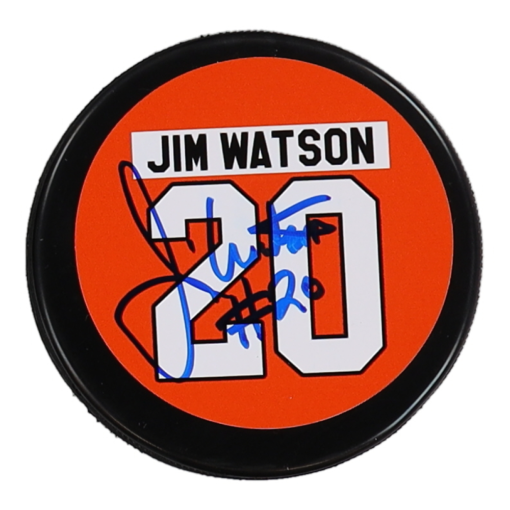 Jim Watson Signed Flyers Logo Hockey Puck (JSA) | Pristine Auction
