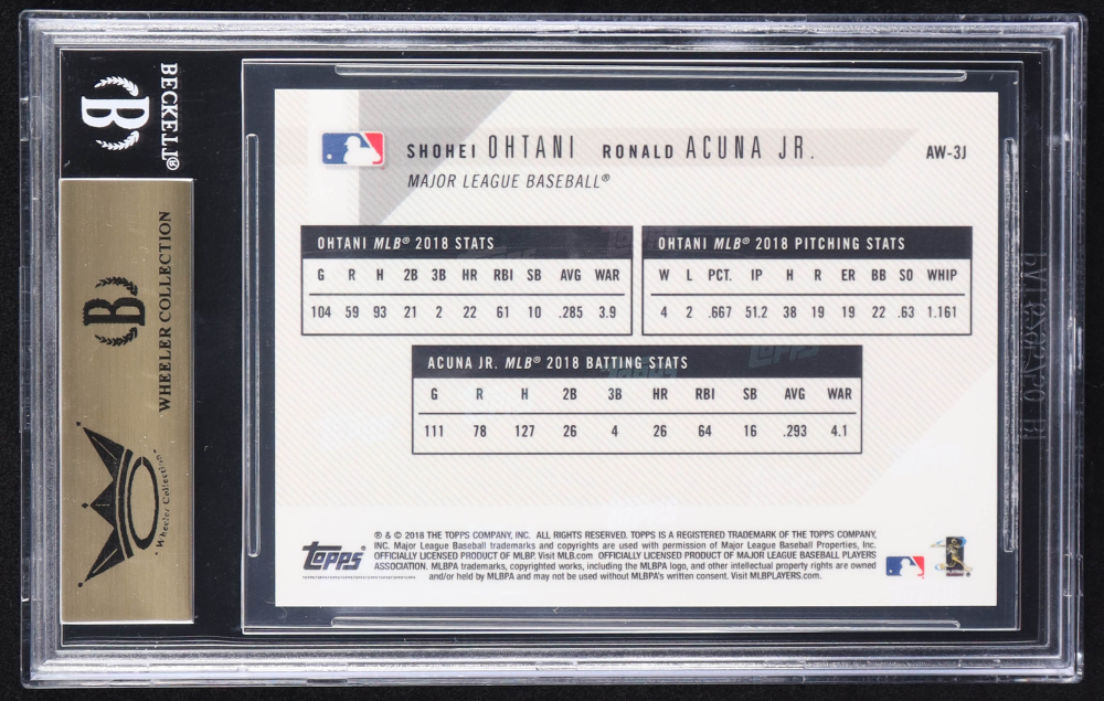 Shohei Ohtani / Ronald Acuna Jr. 2018 Topps Now Award Winners #AW3J '18 ...