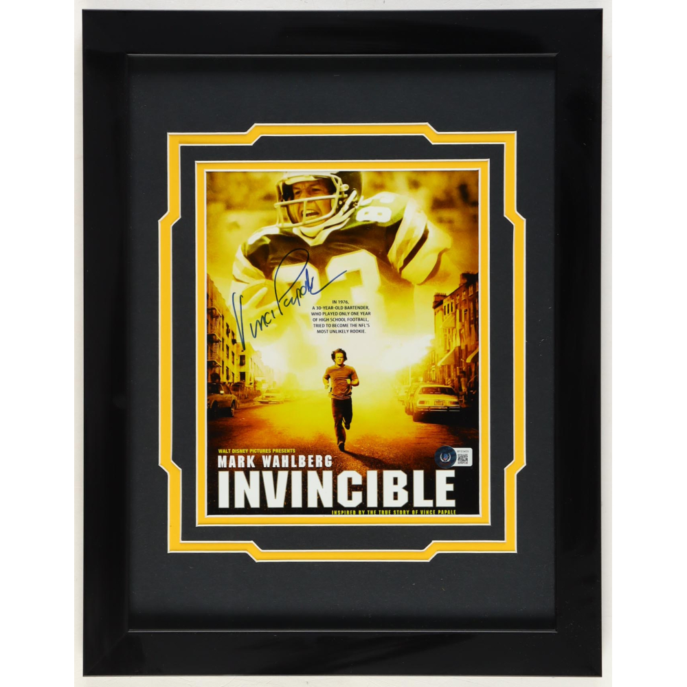 Vince Papale Signed "Invincible" Custom Framed Movie Poster Photo ...
