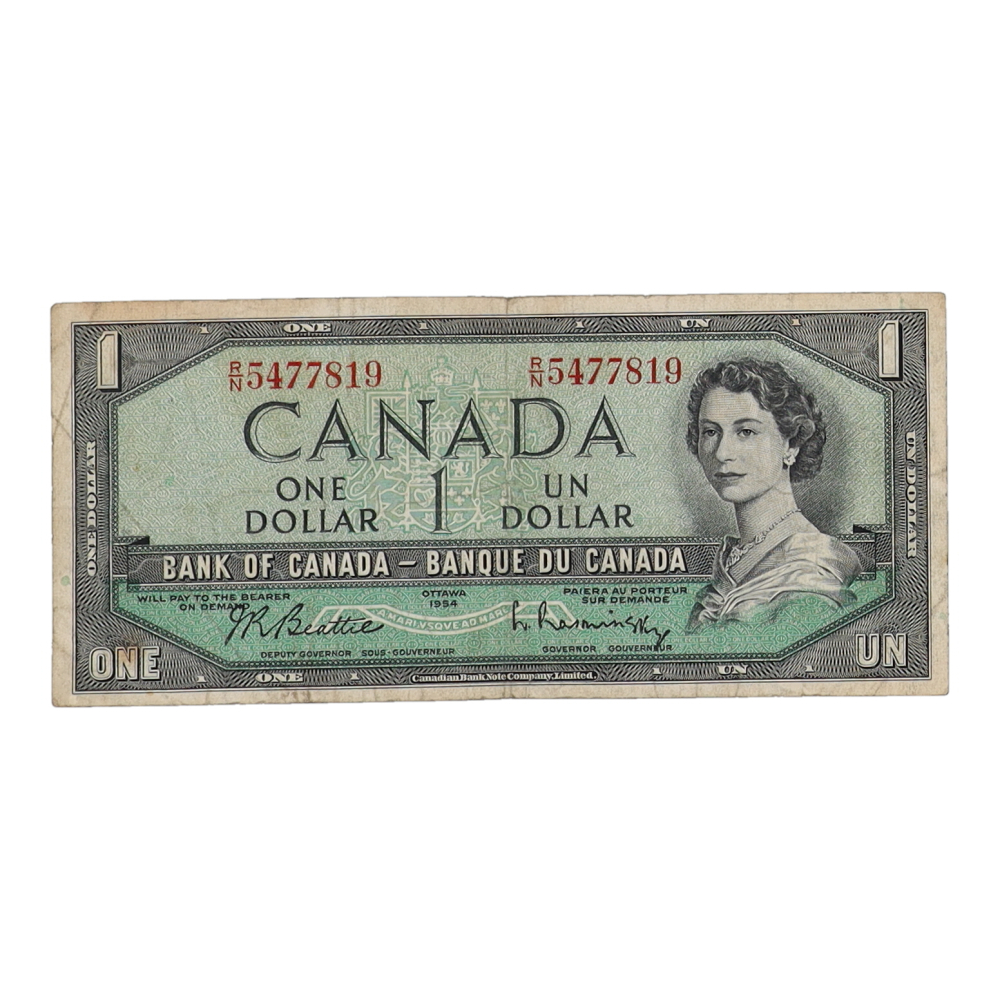 1954 Canada $1 One Dollar Bank of Canada Banknote | Pristine Auction
