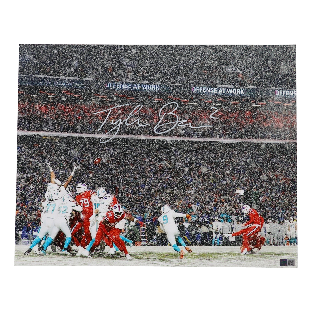 Tyler Bass Signed Bills 16x20 Photo Tse Pristine Auction