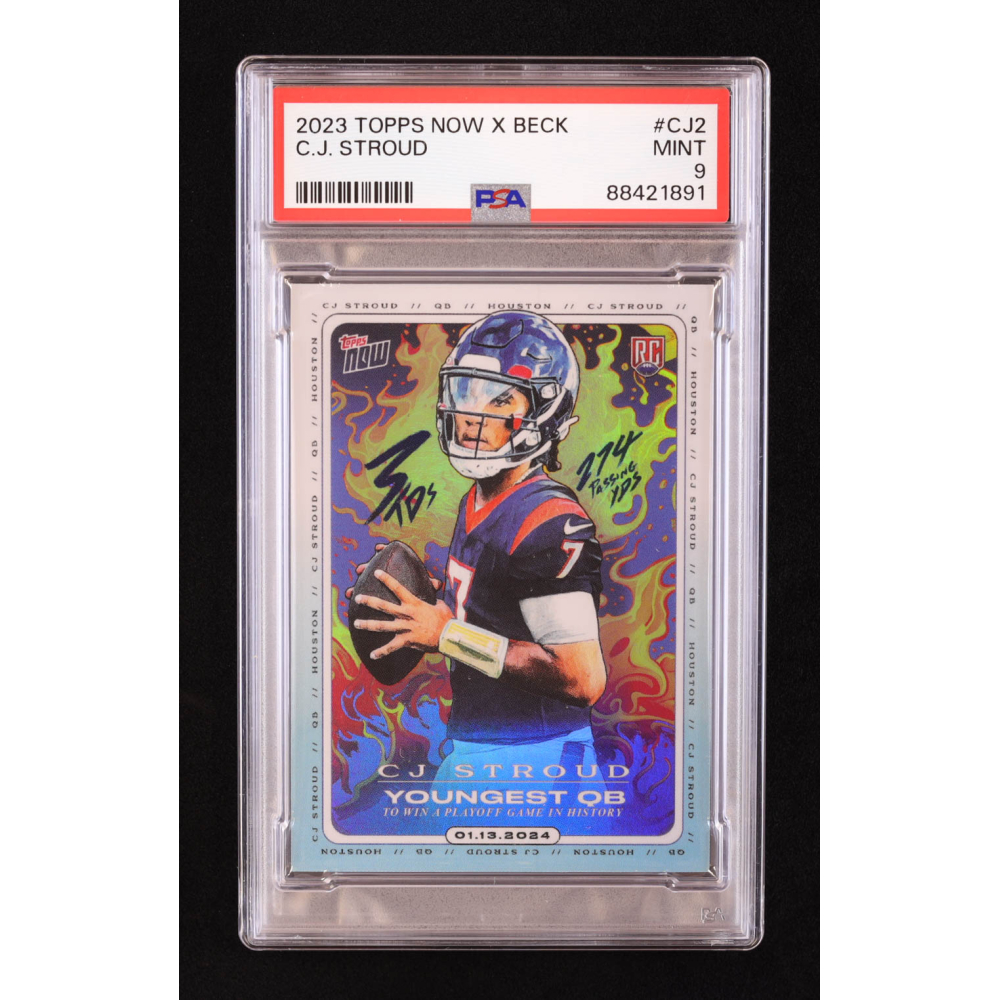 CJ Stroud 2023 Topps Now CJ Stroud Record Breaker #CJ2 RC (PSA 9 ...