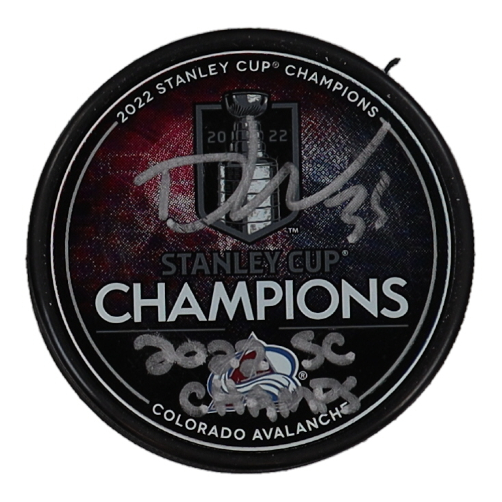 Darcy Kuemper Signed 2022 Stanley Cup Champions Logo Hockey Puck ...