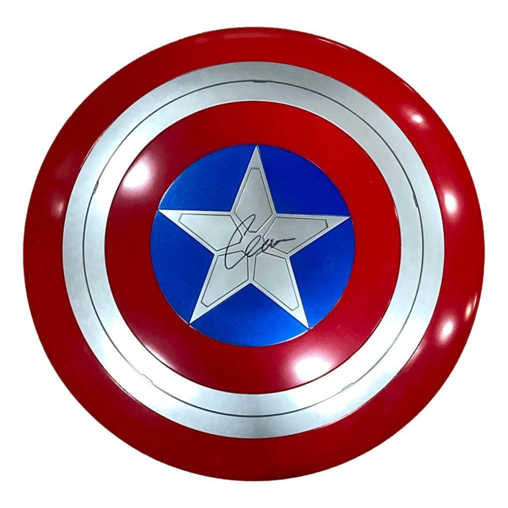 Chris Evans Signed "Captain America" Marvel Full-Size Shield (SWAU ...