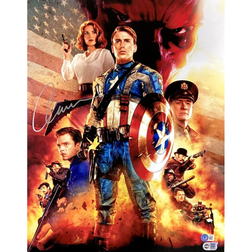 Chris Evans Signed "Captain America" 16x20 Photo (SWAU & Beckett ...