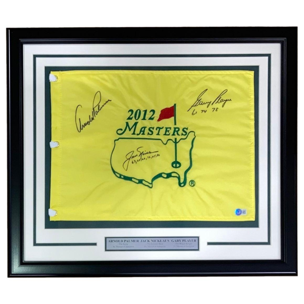 Arnold Palmer, Jack Nicklaus & Gary Player Signed 2012 Masters Custom ...