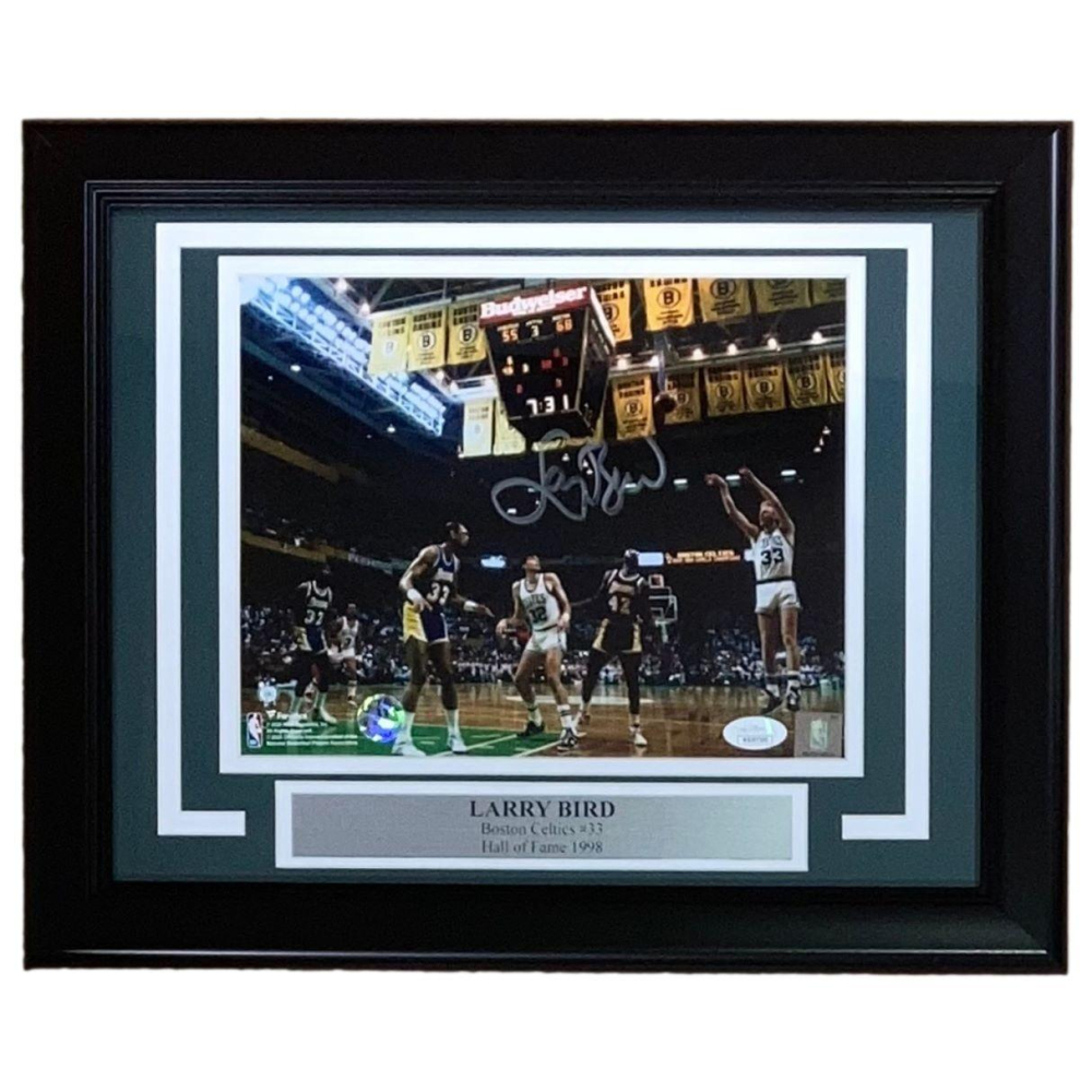 Larry Bird Signed Celtics Custom Framed Photo (JSA & Bird) | Pristine ...