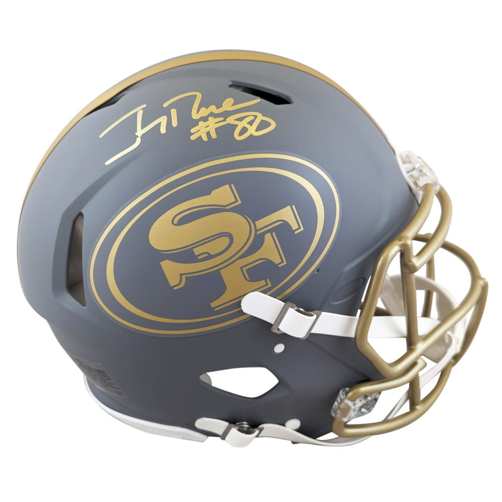 Jerry Rice Signed 49ers Full-Size Authentic On-Field Slate Alternate ...