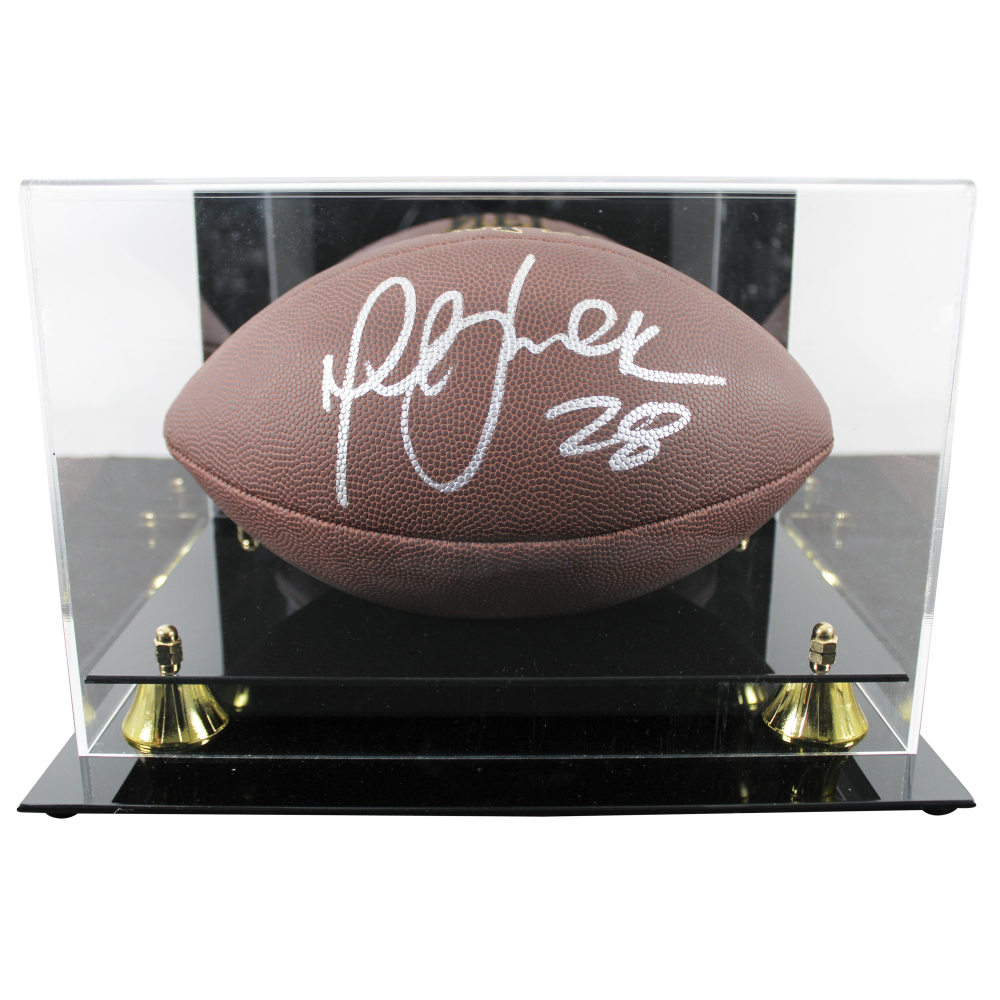 Marshall Faulk Signed NFL Football with Display Case (Beckett ...