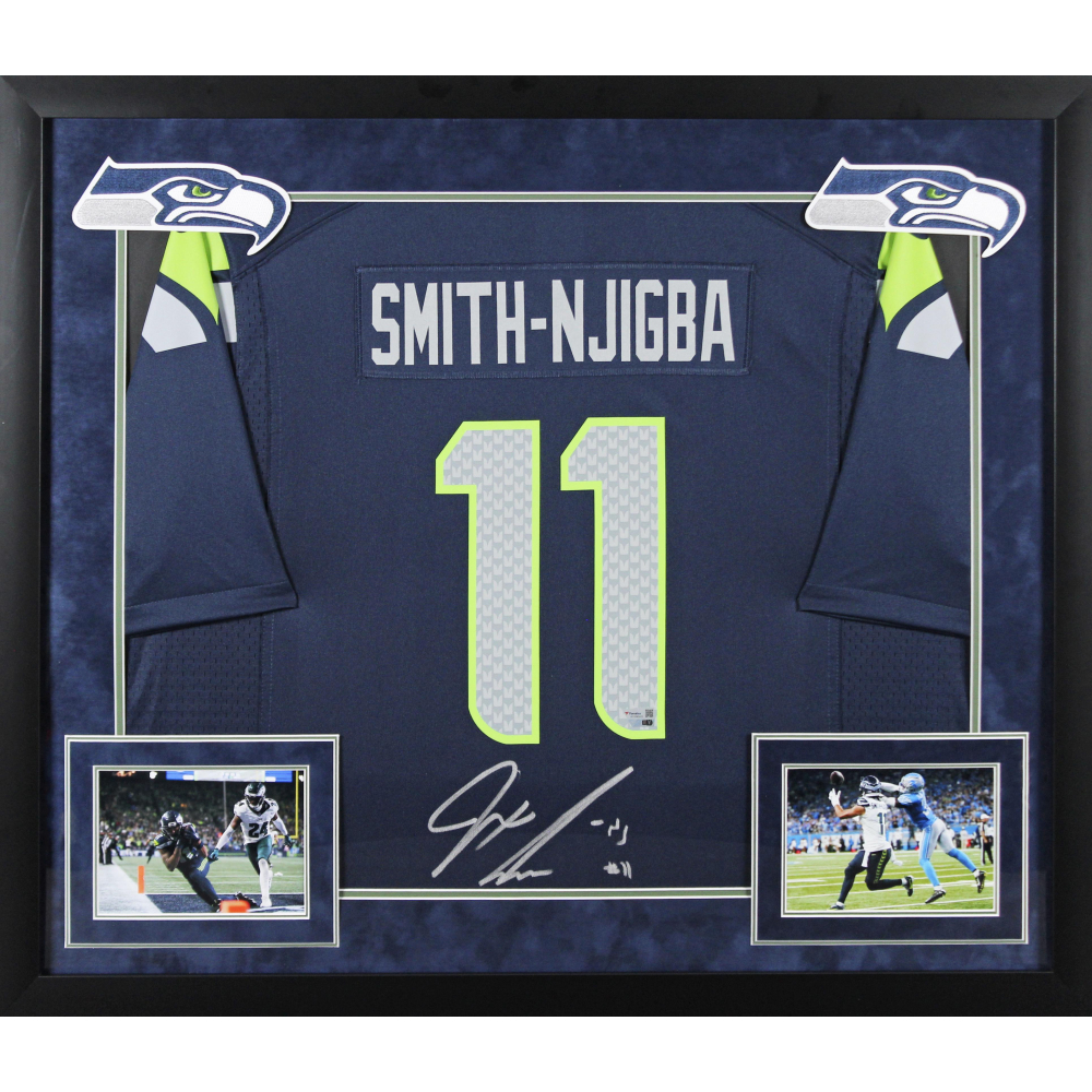 Jaxon Smith-Njigba Signed Custom Framed Jersey (Beckett) | Pristine Auction