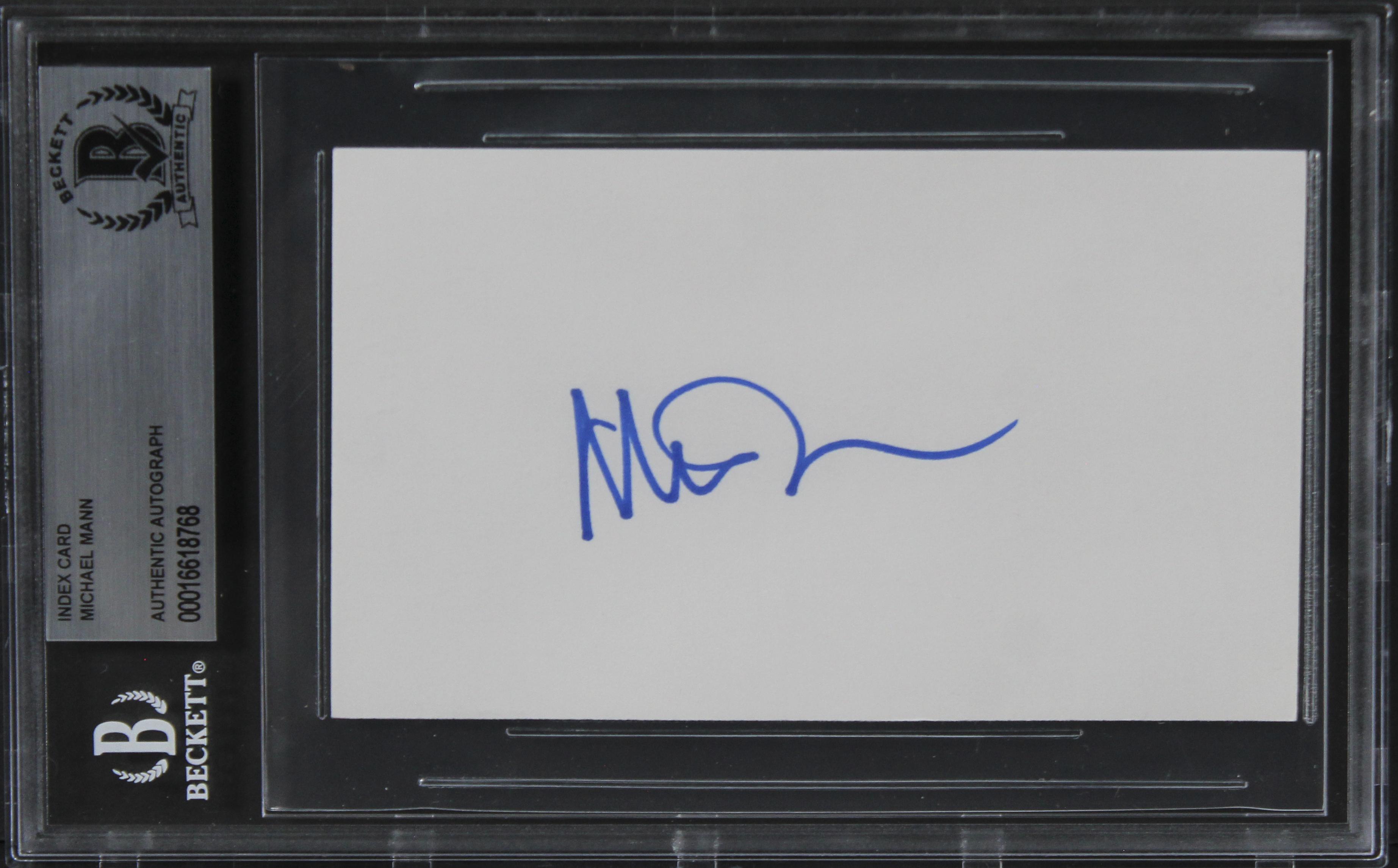 Michael Mann Signed 3x5 Index Card (BAS) | Pristine Auction
