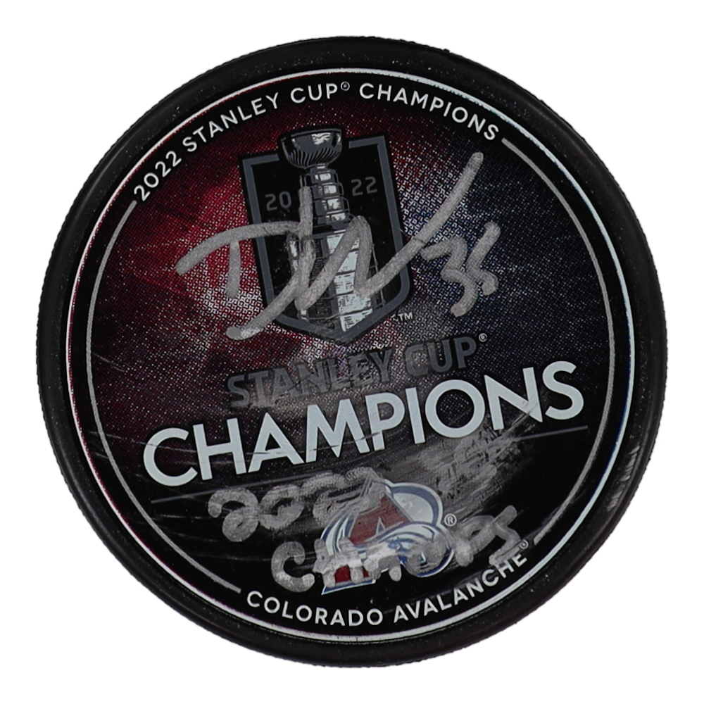 Darcy Kuemper Signed 2022 Stanley Cup Champions Logo Hockey Puck ...