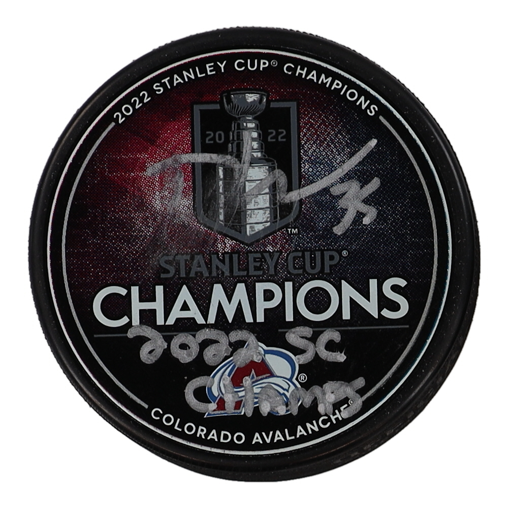 Darcy Kuemper Signed 2022 Stanley Cup Champions Logo Hockey Puck ...