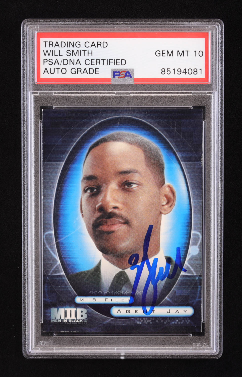 Will Smith Signed 2002 Inkworks Men in Black II #76 Jay (PSA ...