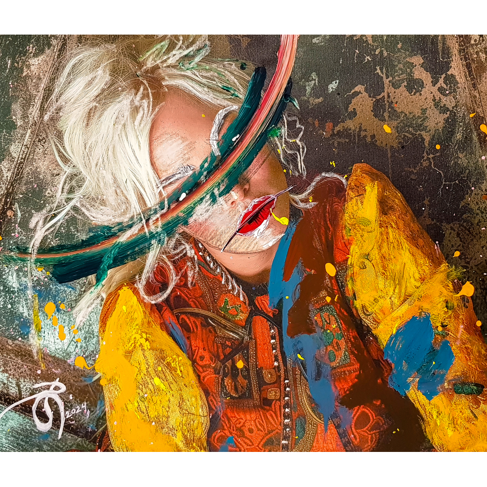 "Toma" 2024 28"x32" Hand-Finished Giclee On Rolled Canvas By Arvydas ...