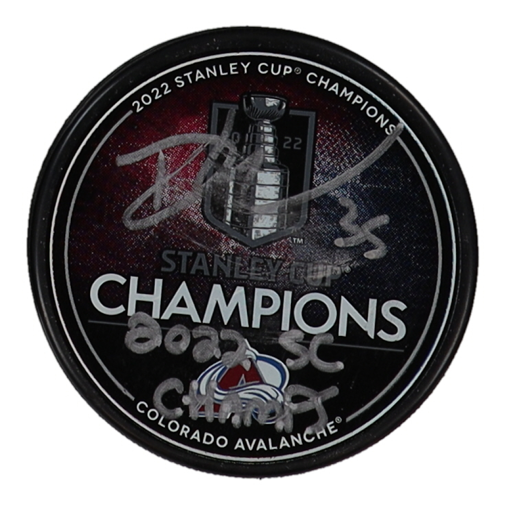 Darcy Kuemper Signed 2022 Stanley Cup Champions Logo Hockey Puck ...