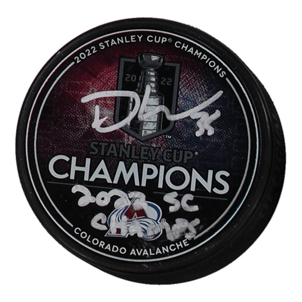 Darcy Kuemper Signed 2022 Stanley Cup Champions Logo Hockey Puck ...