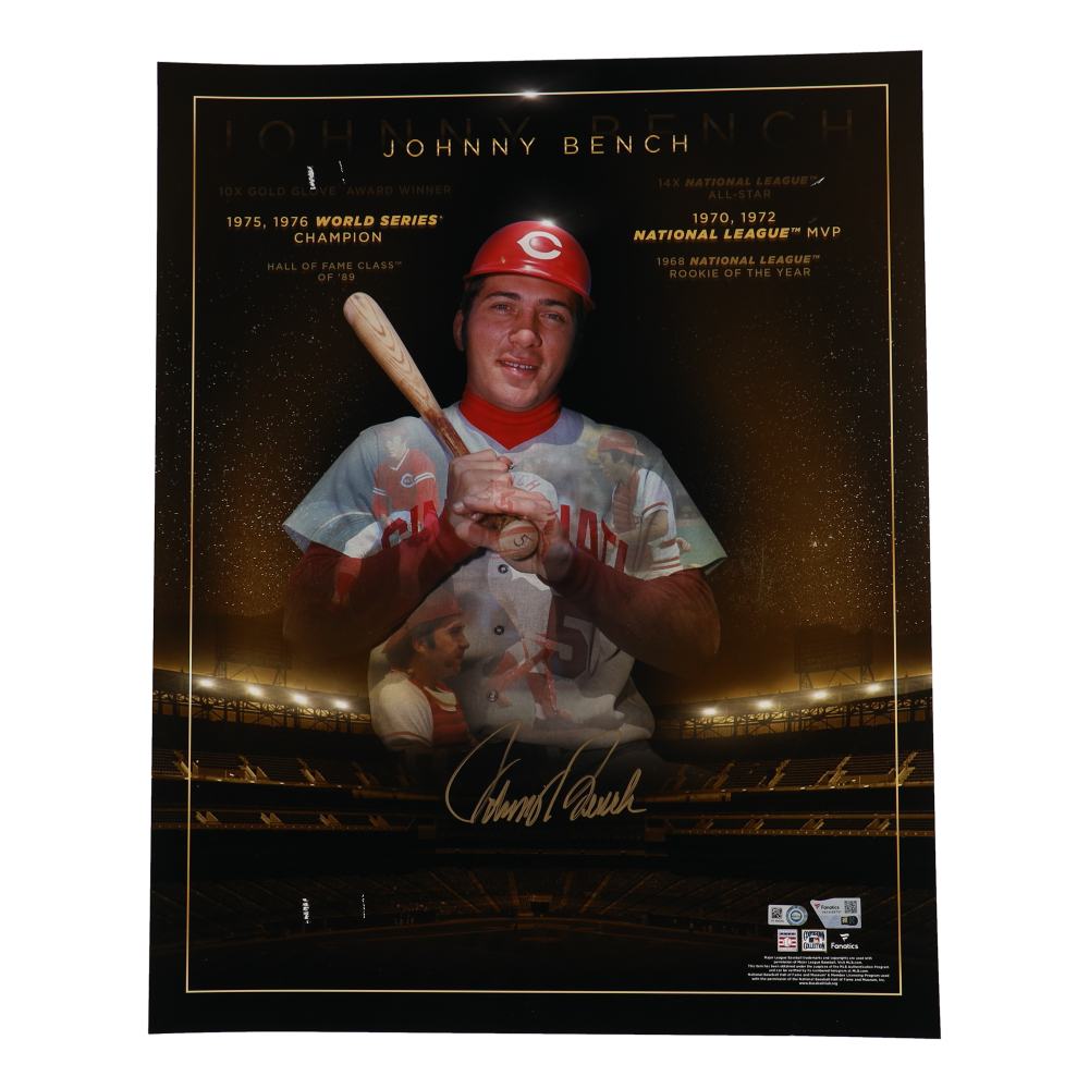 Johnny Bench Signed Reds 16x20 Photo (Fanatics & MLB) | Pristine Auction