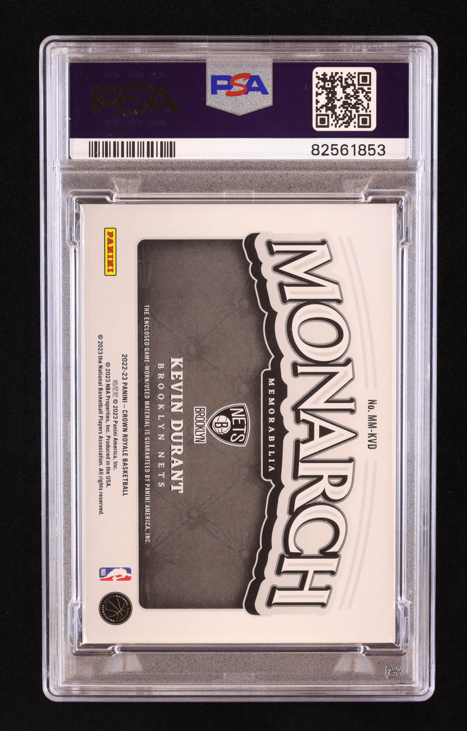 Kevin Durant 2022-23 Crown Royale Monarch Memorabilia #3 (PSA 8 ...