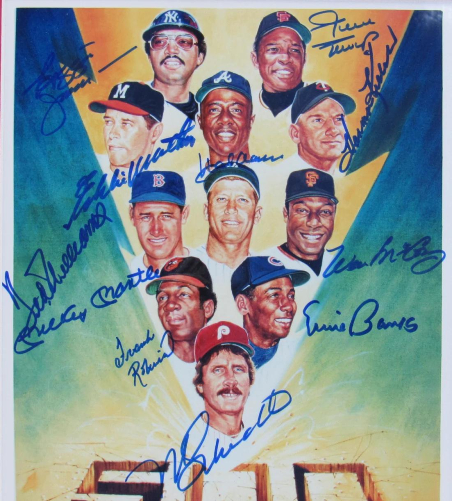 500 Home Run Club Custom Framed Photo Multi-Signed by (11) with Mickey ...