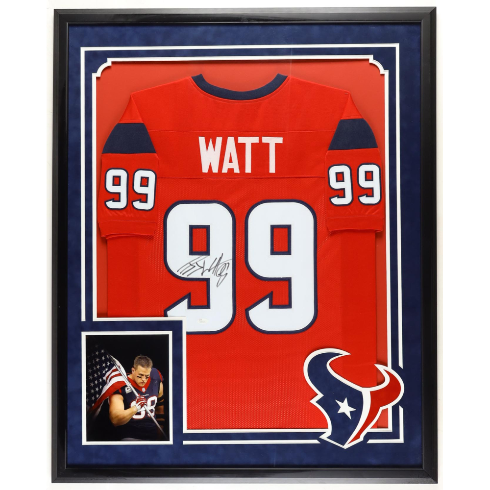 J.J. Watt Signed Custom Framed Jersey Display (JSA) | Pristine Auction