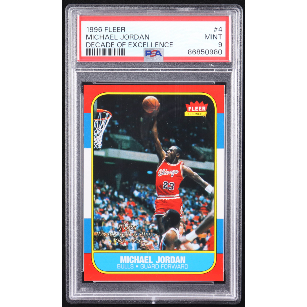Michael Jordan 1996-97 Fleer Decade of Excellence #4 (PSA 9) | Pristine ...