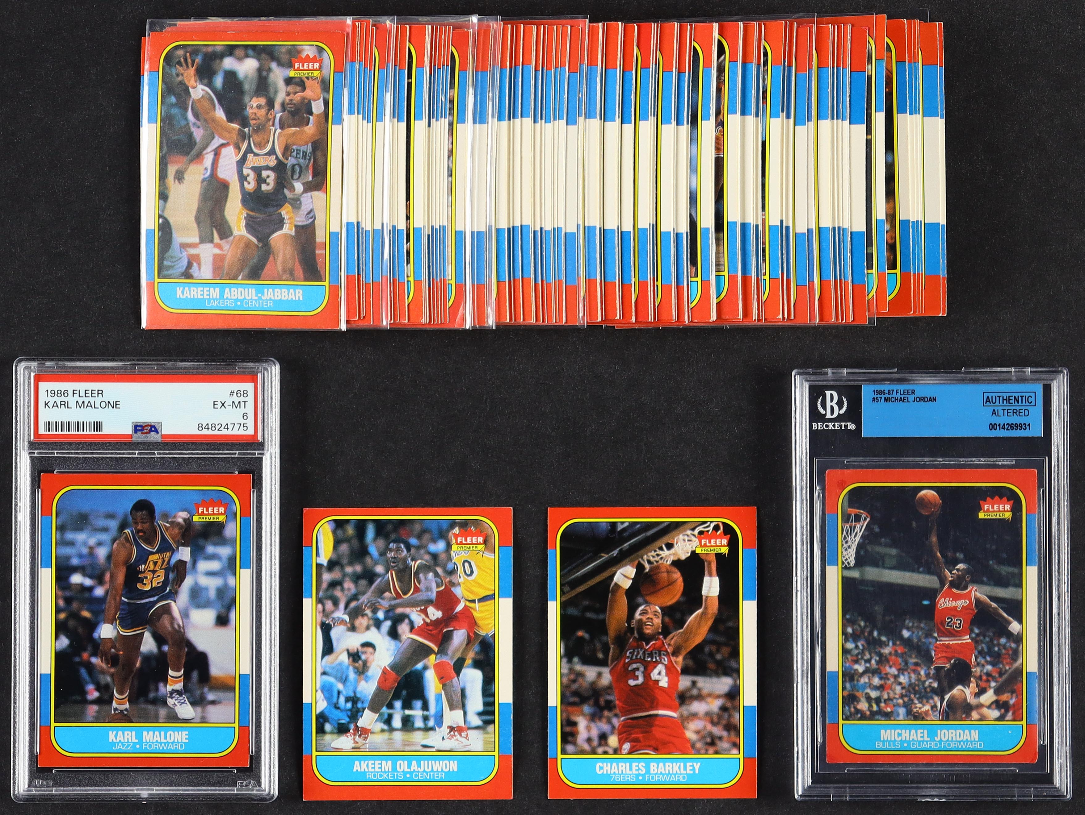 1986-87 Fleer Basketball Complete Set of (132) Cards with Michael ...