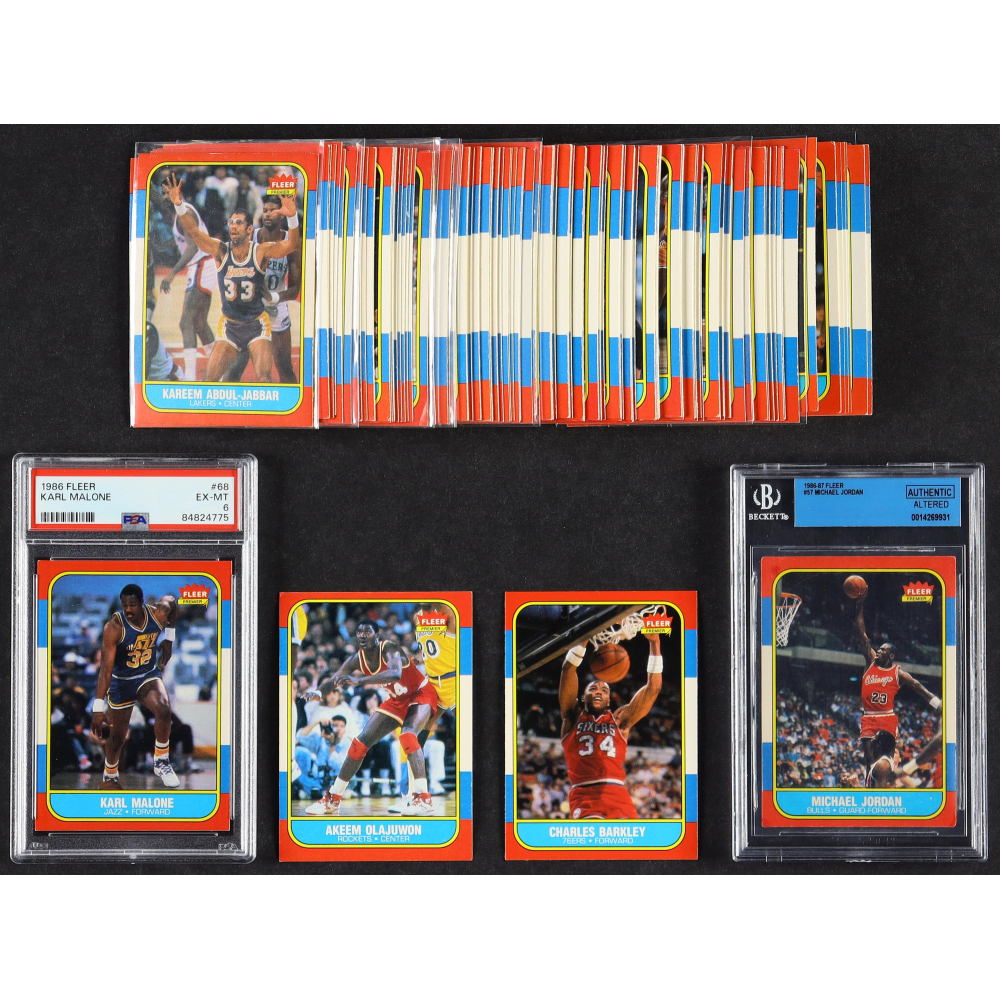 1986-87 Fleer Basketball Complete Set of (132) Cards with Michael ...
