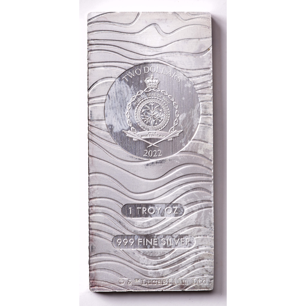 2022 Niue $2 Star Wars: The Mandalorian 1 oz .999 Fine Silver Beskar ...