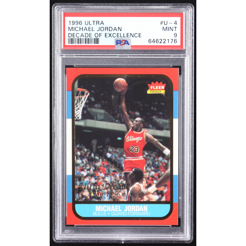 Michael Jordan 1996-97 Ultra Decade of Excellence #U4 (PSA 9 ...