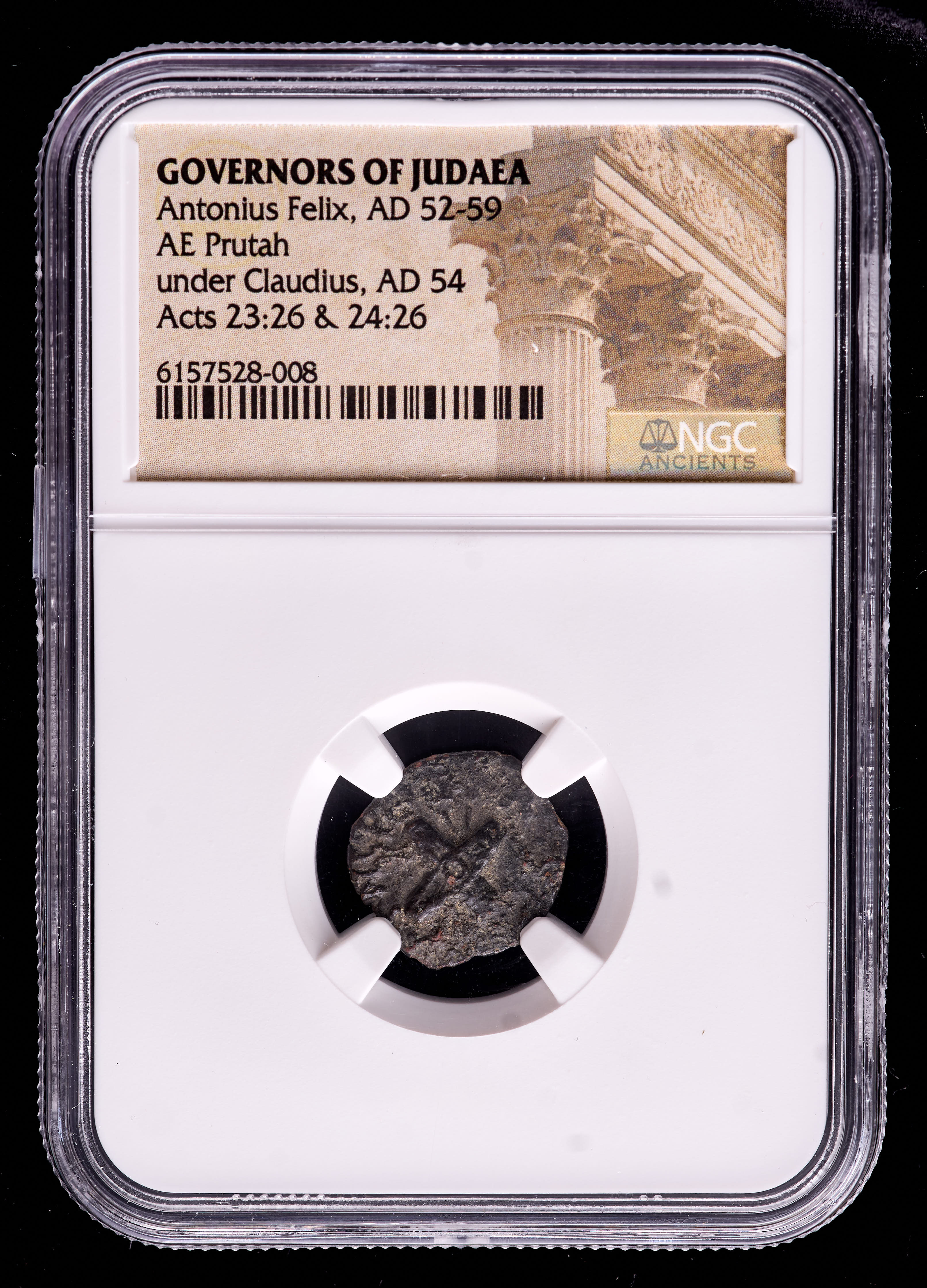 Antonius Felix (AD 52-59) Governors of Judaea Under Claudius AD 54 AE ...