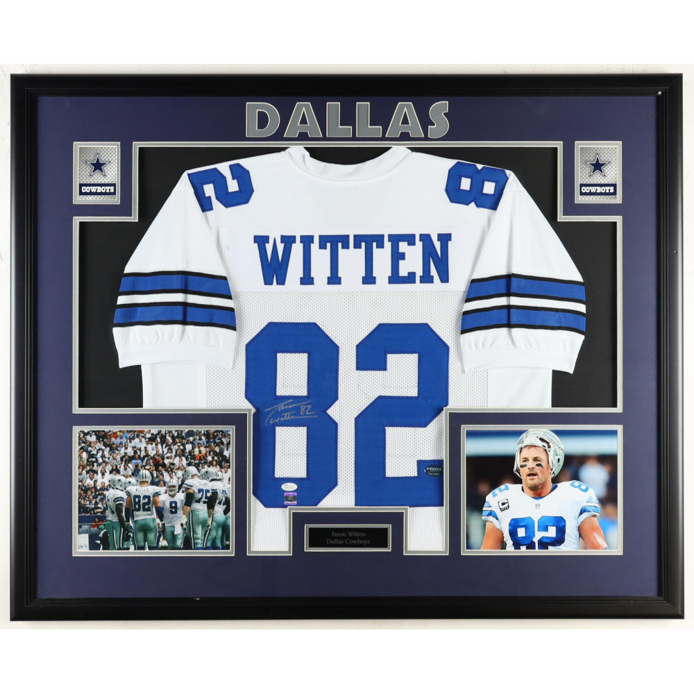 Jason Witten Signed Custom Framed Jersey Display (JSA & Witten ...