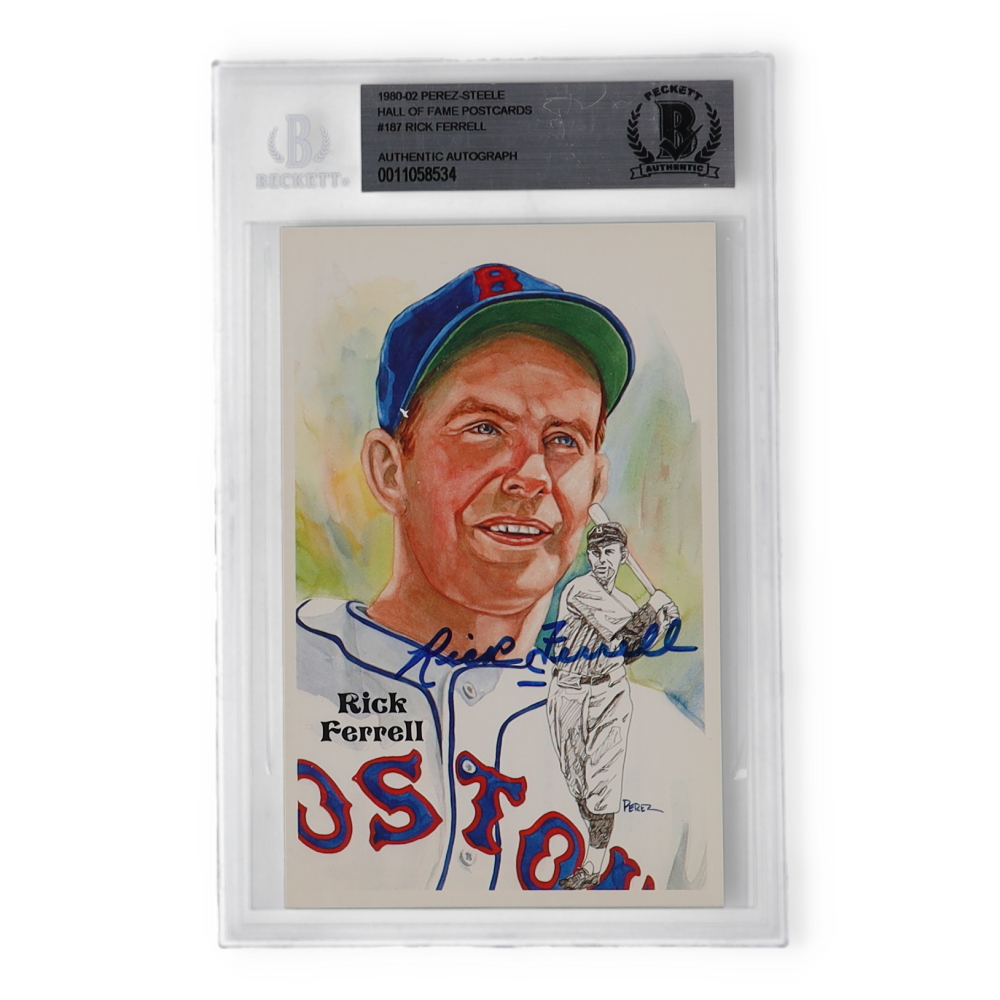 Rick Ferrell Signed Perez Steele Hall of Fame Postcard (PSA) | Pristine ...