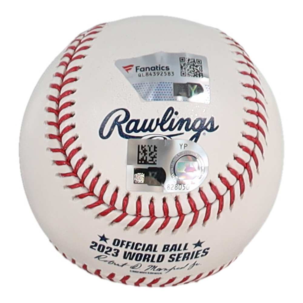 Corey Seager Signed 2023 World Series Logo Baseball (MLB & Fanatics ...