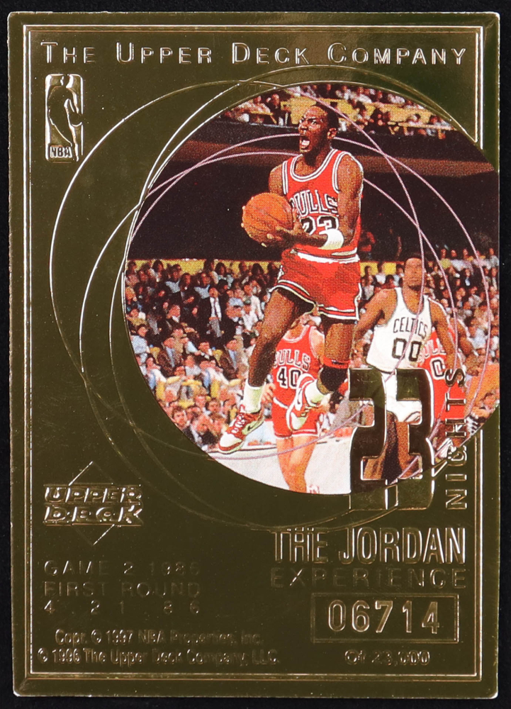 Michael Jordan 1997 Upper Deck The Jordan Experience 23 Nights 22KT ...