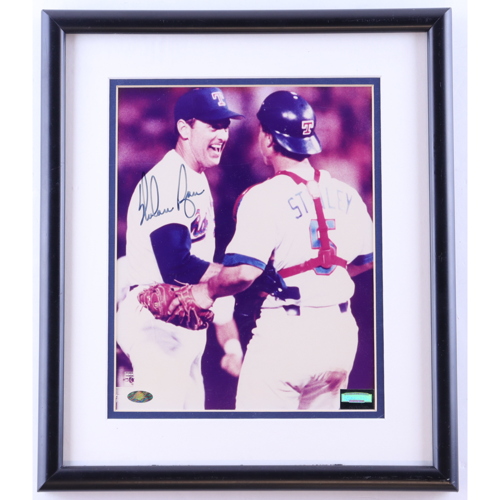 Nolan Ryan Signed Rangers Custom Framed Photo (Ryan & Mounted Memories ...