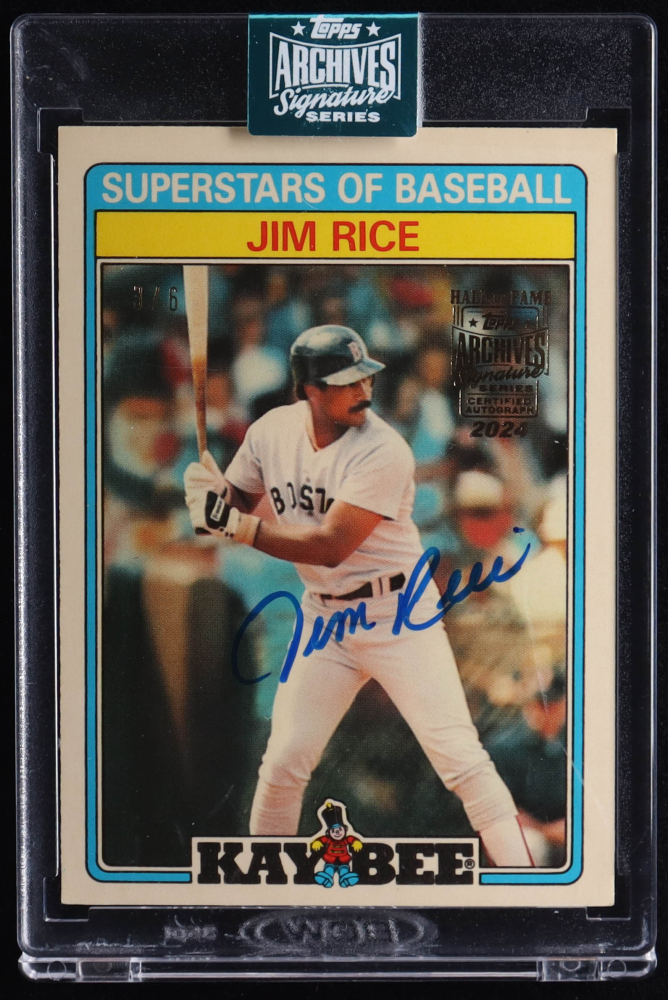 Jim Rice 2024 Topps Archives Signature Series / 1987 Kay-Bee #26 #3/6 ...