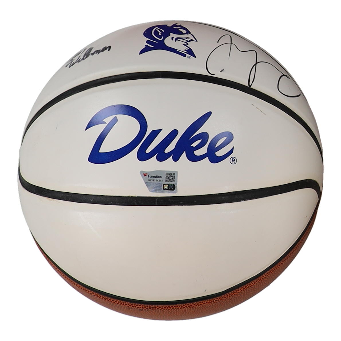 Jayson Tatum & Zion Williamson Signed Duke Blue Devils Logo Basketball ...