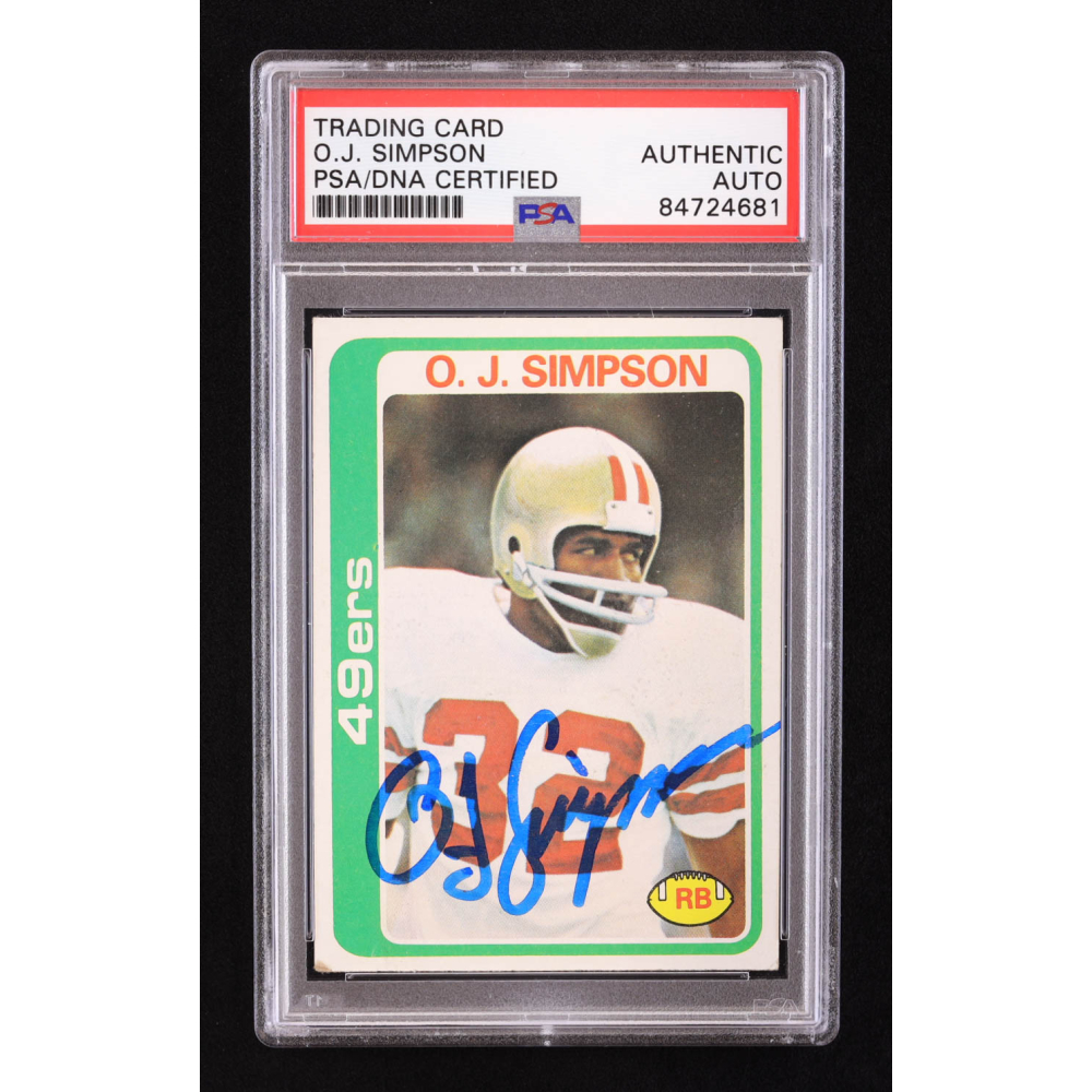 O.J. Simpson Signed 1978 Topps #400 (PSA) | Pristine Auction