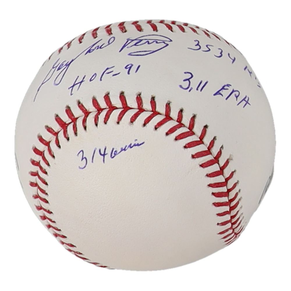Gaylord Perry Signed OML Baseball With Multiple Inscriptions (PSA ...