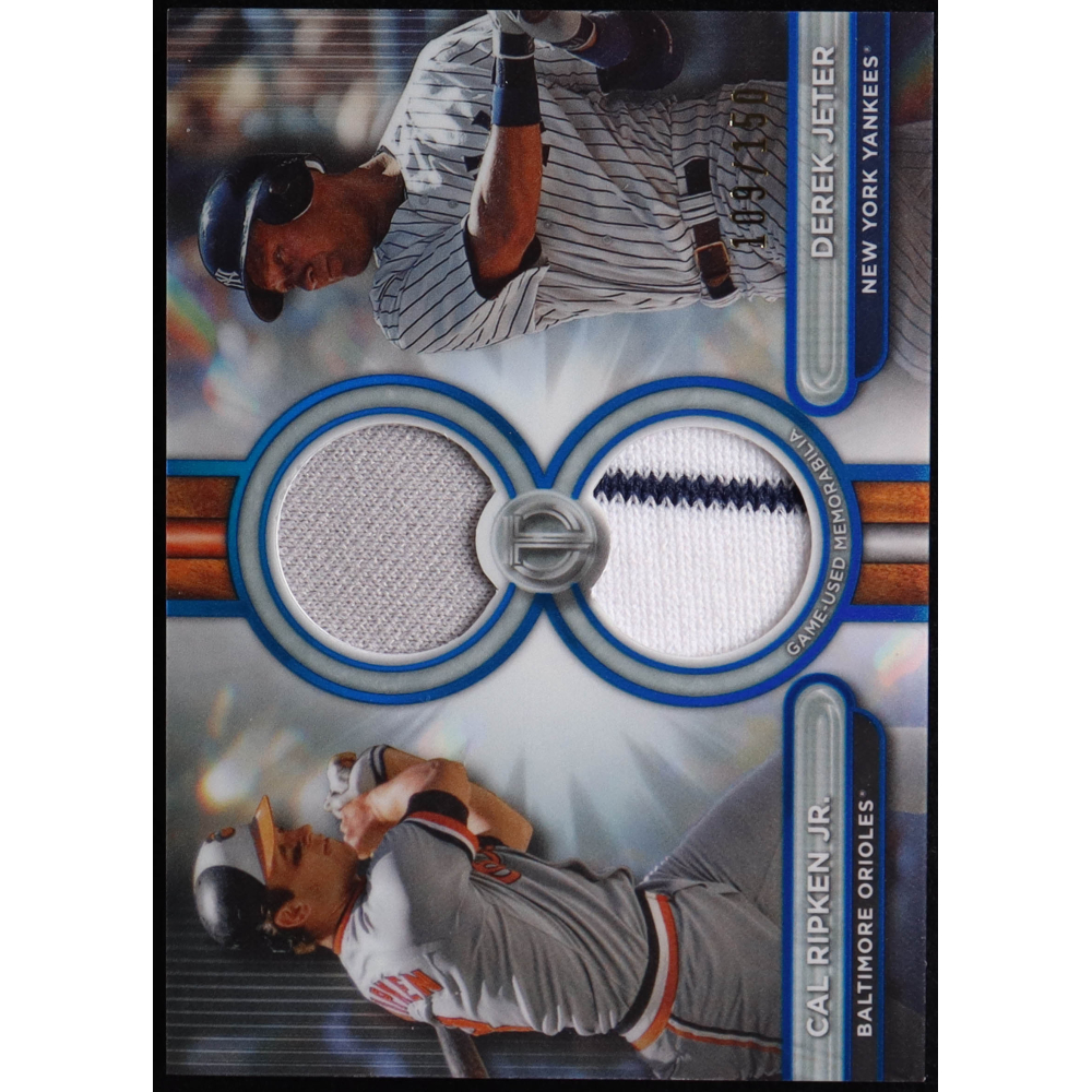 Cal Ripken Jr. / Derek Jeter 2024 Topps Tribute Dual Player Relics Blue ...