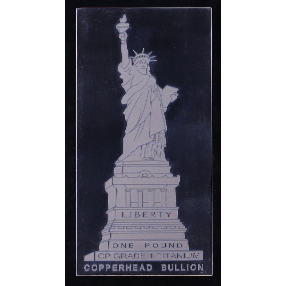 One Pound .996 Fine Titanium "Statue Of Liberty" Copperhead Bullion Bar ...